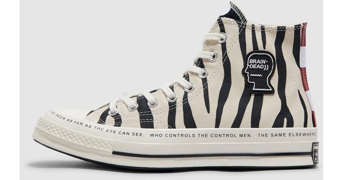 Converse X Brain Dead Chuck '70 Hi Sneaker in White | Lyst UK