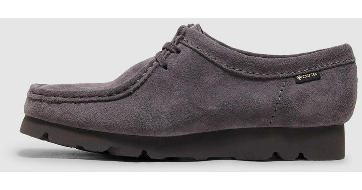 Clarks Wallabee Gore-Tex Shoe Suede in Brown | Lyst