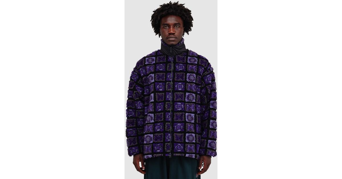 Needles Fur Jacket (Papillon Plaid Pile in Blue for Men | Lyst UK
