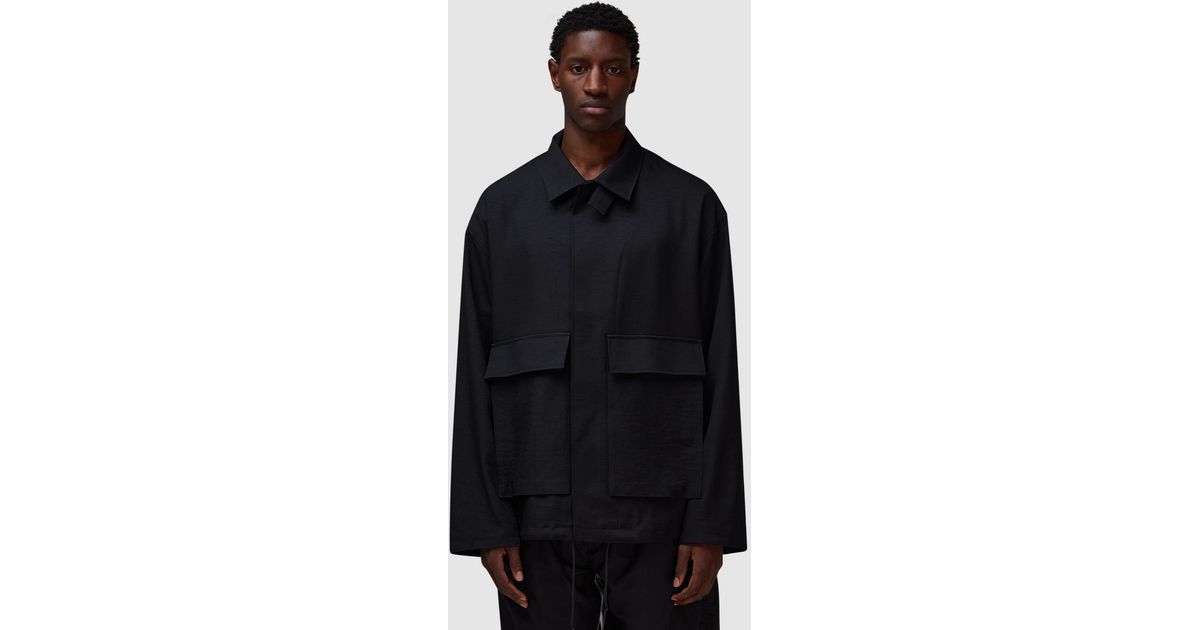 Y-3 Uniform Coach Jacket in Black for Men | Lyst UK