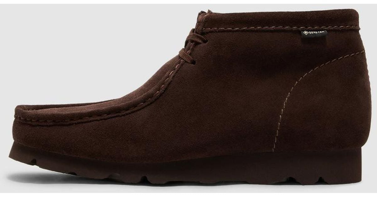 Clarks Wallabee Gore-Tex Boot (Dark Suede in Brown for Men | Lyst