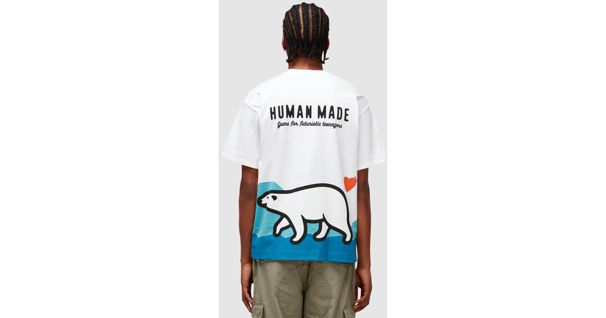 Human Made Polar Bear Back Graphic T-shirt in White for Men | Lyst