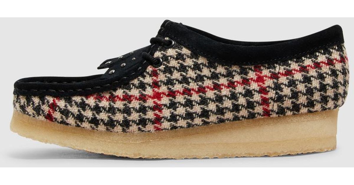 Clarks Wallabee Tweed Shoe Tweedcombi in Brown for Men | Lyst UK