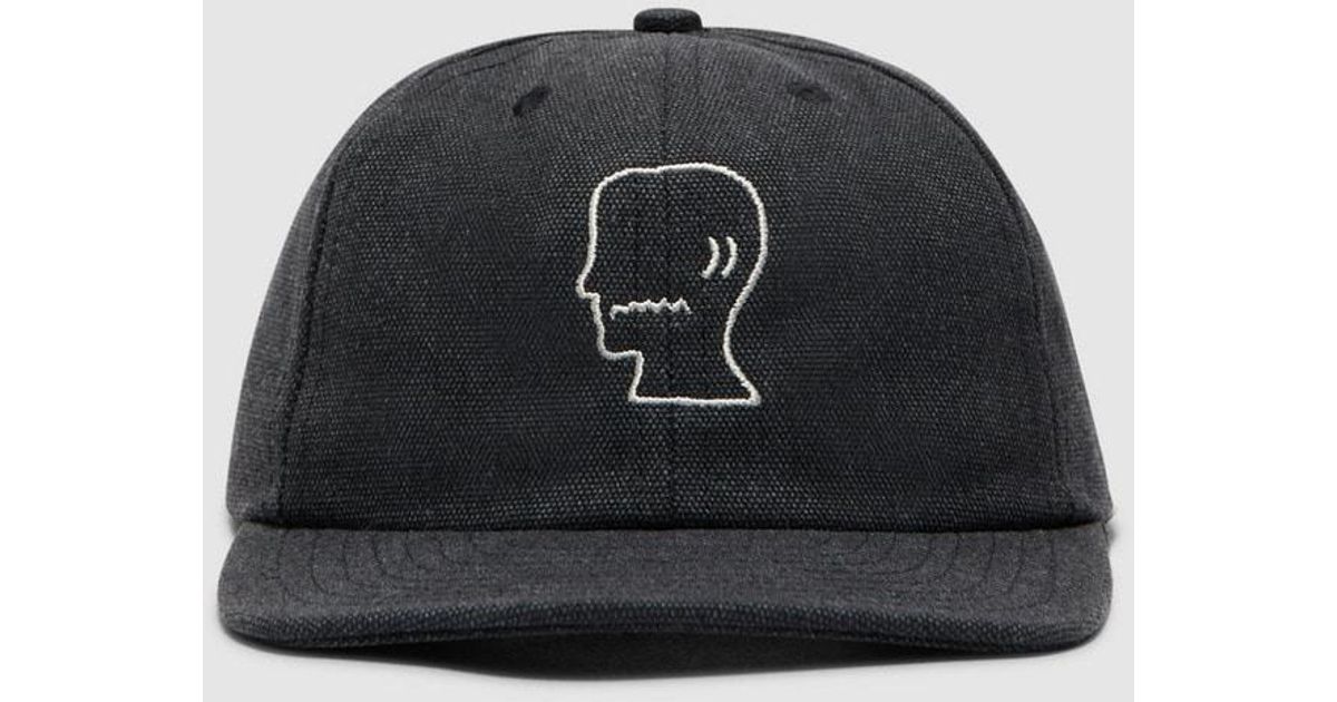 Brain Dead Washed Twill Logo Head Cap in Black | Lyst