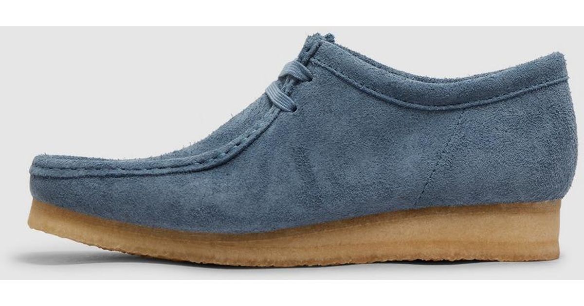 Clarks Wallabee Suede Shoe (French Sde in Blue | Lyst