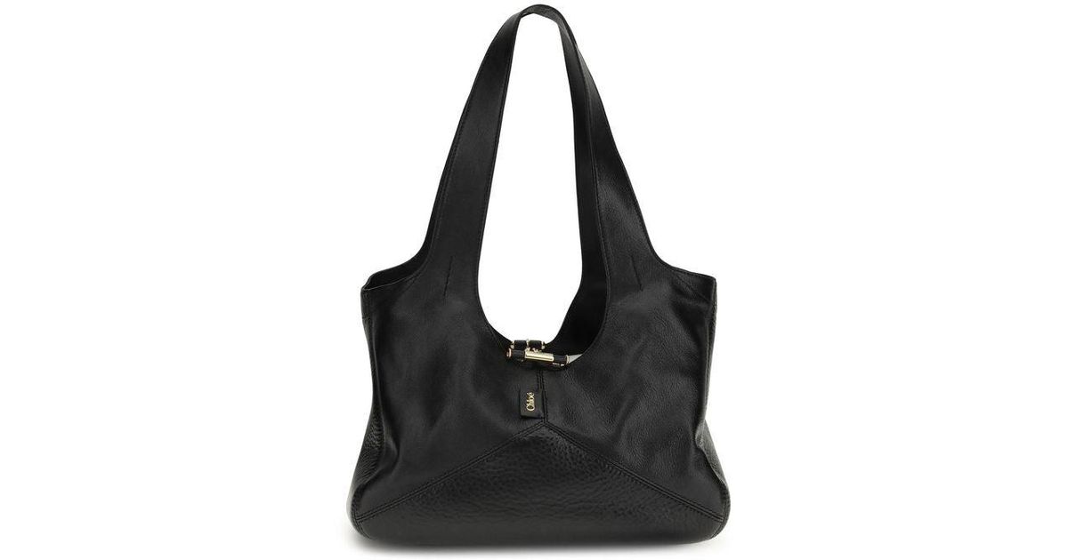 Chloé Black Calf Leather Bos Taurus Shoulder Bag | Lyst UK