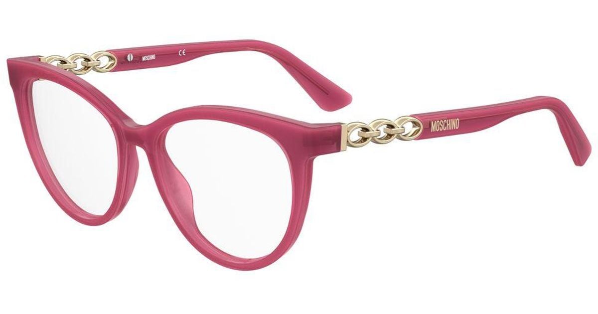 Moschino Red Acetate Frames in Pink | Lyst