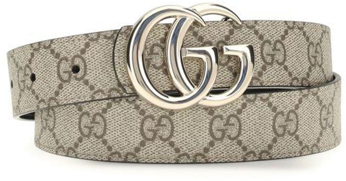 Gucci Beige Calf Leather Bos Taurus Regular Belt in Metallic | Lyst UK