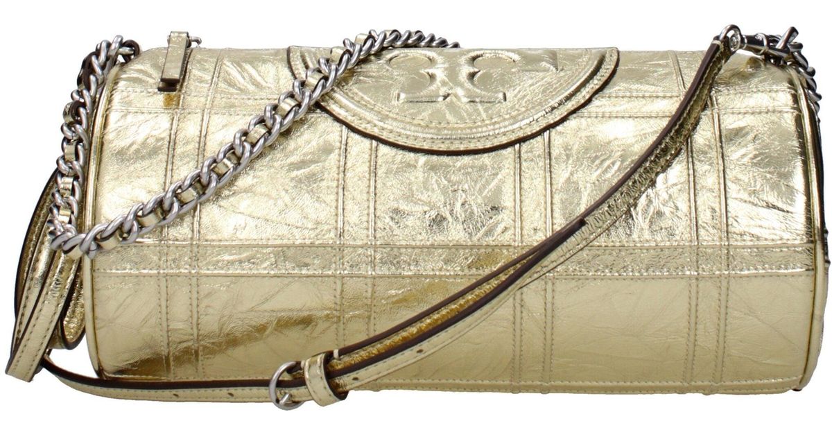 Tory Burch Gold Leather Shoulder Bag in Natural for Men | Lyst