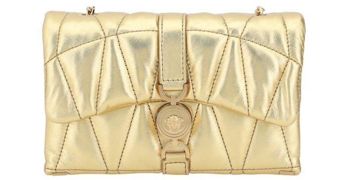 Versace Lambskin Kleio Mini Shoulder Bag in Metallic | Lyst