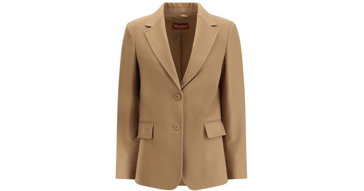 Max Mara Beige Fleece Wool Clothing in Brown | Lyst