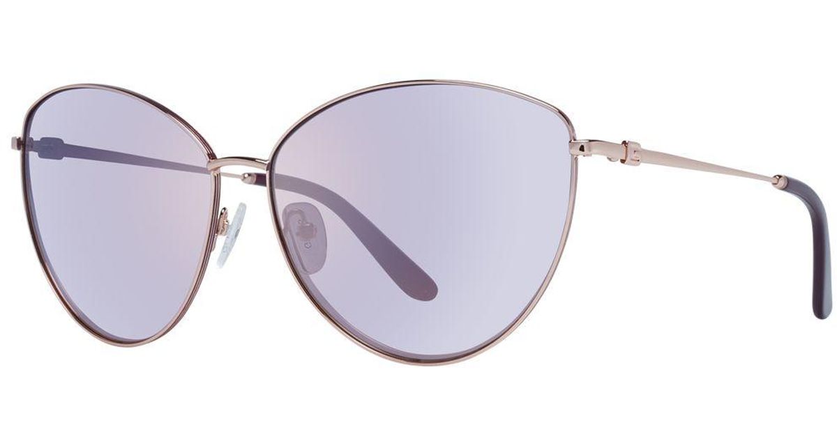 Guess Rose Gold Sunglasses in Purple | Lyst UK
