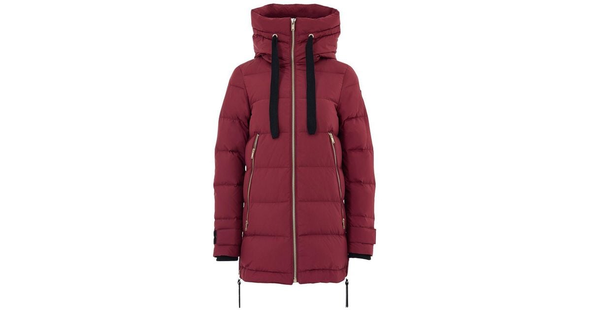 Moose Knuckles Bordeaux Nylon Coat in Red | Lyst UK
