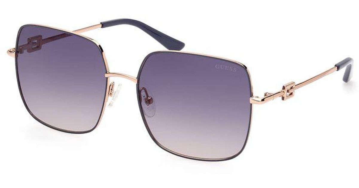 Guess Gray Metal Sunglasses in Purple | Lyst UK
