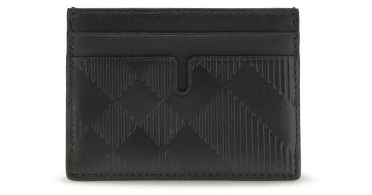 Burberry Black Calf Leather Bos Taurus Wallet for Men | Lyst UK