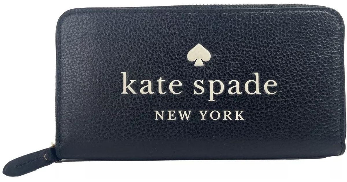 Kate Spade Ella Leather Large Continental Wallet in Blue | Lyst
