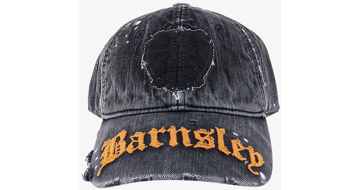 Martine Rose Cotton Destroyed Effect Unlined Hats in Blue for Men | Lyst