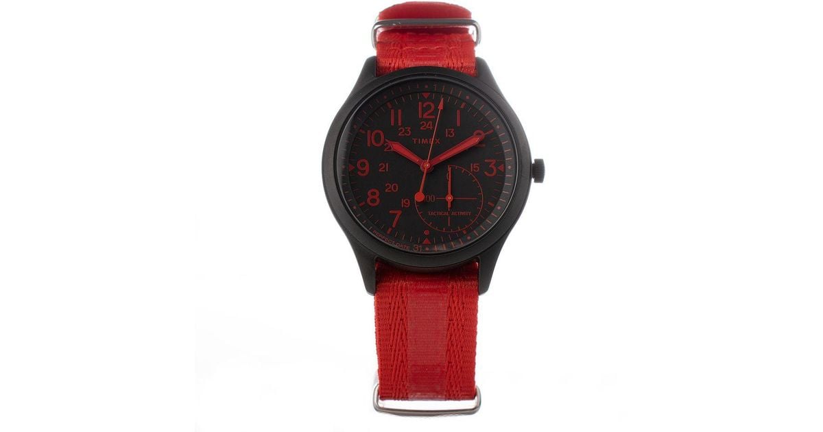 Timex Red Nylon Watch for Men | Lyst