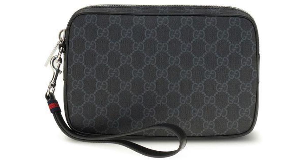 Gucci Small GG Pouch in Black for Men | Lyst UK