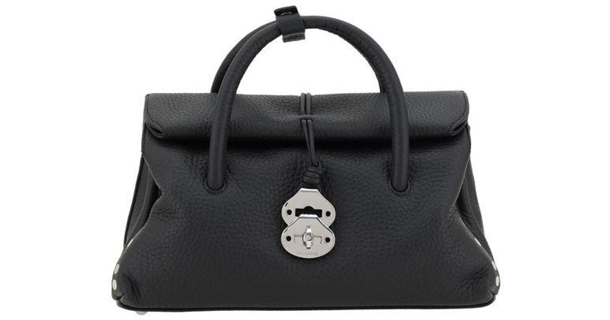 Zanellato Black Calf Leather Bos Taurus Shoulder Bag | Lyst UK
