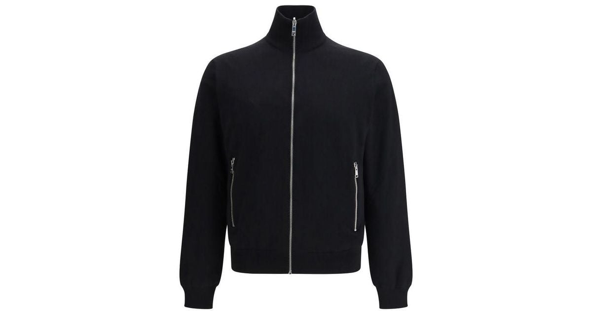 Prada Black Fleece Wool Full for Men | Lyst UK