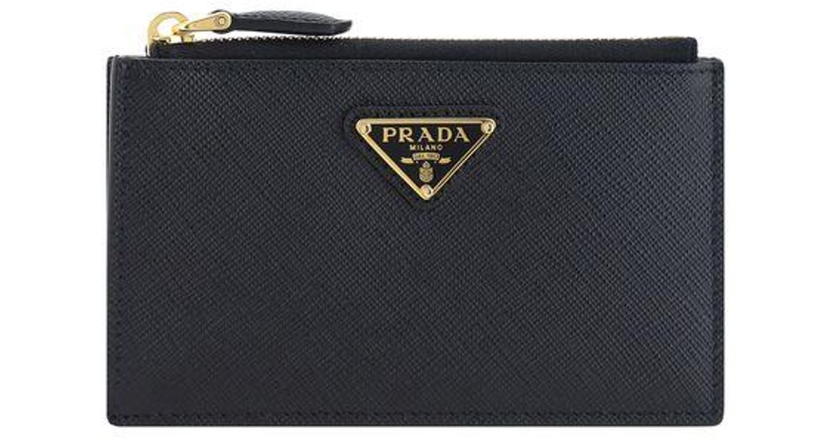 Prada Coin Purse in Black | Lyst UK