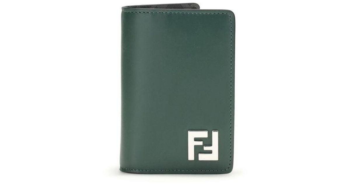 Fendi Ff Card Holder in Green for Men | Lyst UK