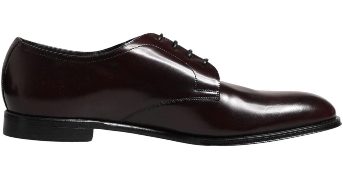 Dolce & Gabbana Black Lace Up Leather Dress Derby Men Shoes for Men ...