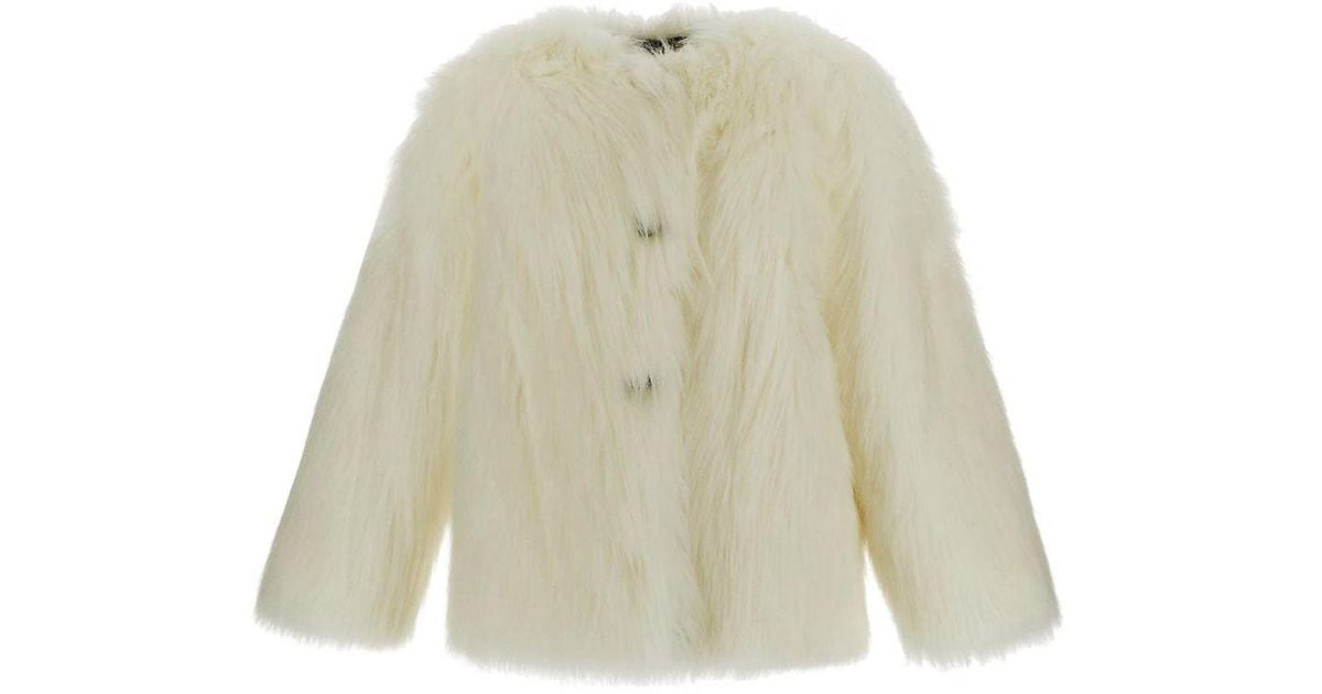 Dolce & Gabbana White Modacrylic Jackets & Coat in Natural | Lyst UK
