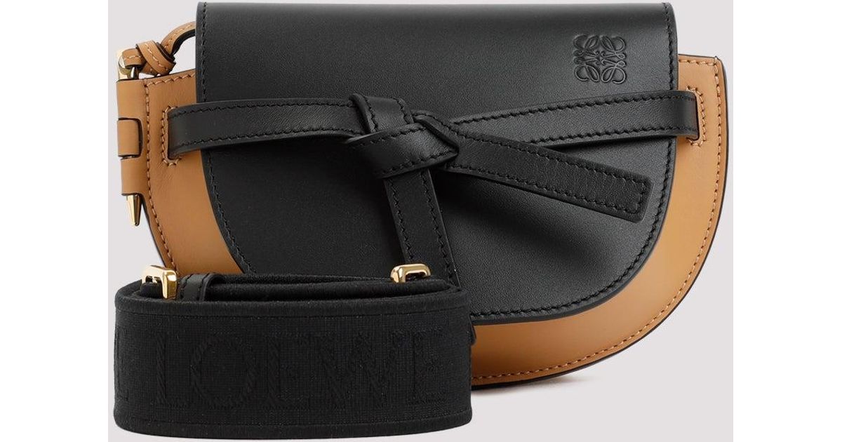 Loewe Gate Dual Mini Bicolour Bag in Black | Lyst UK