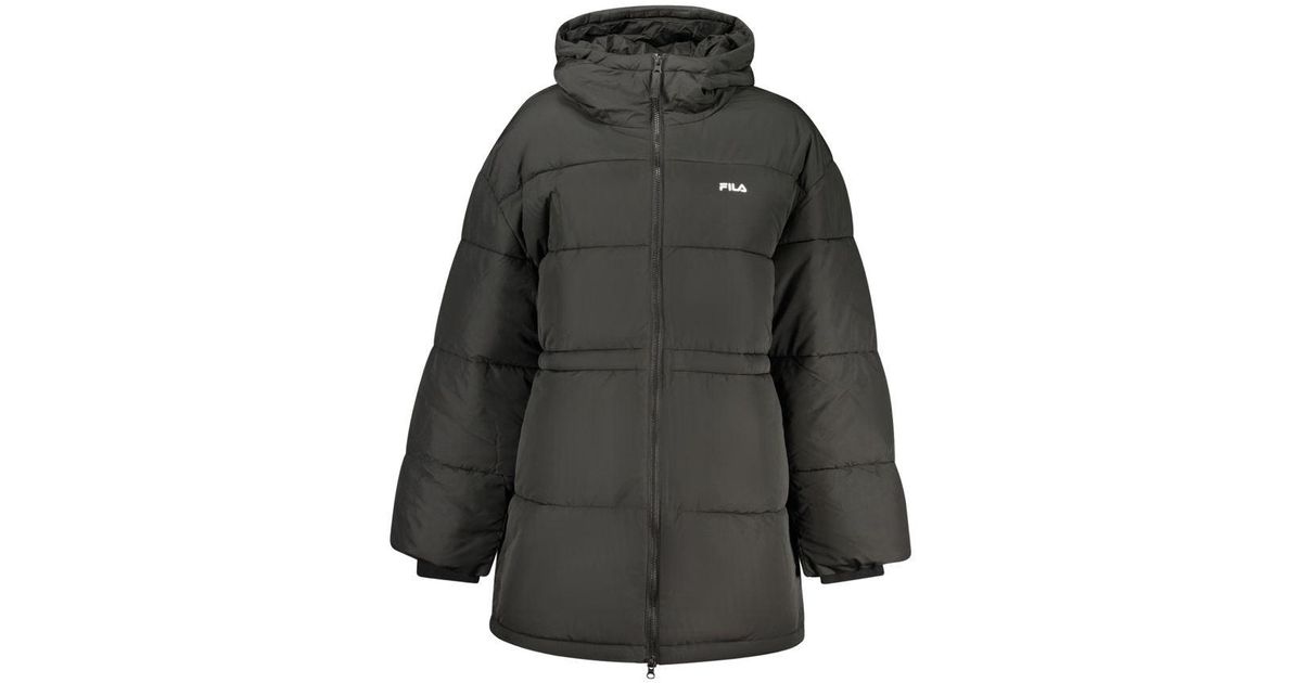 Fila Black Polyester Shell Jacket in Grey | Lyst UK