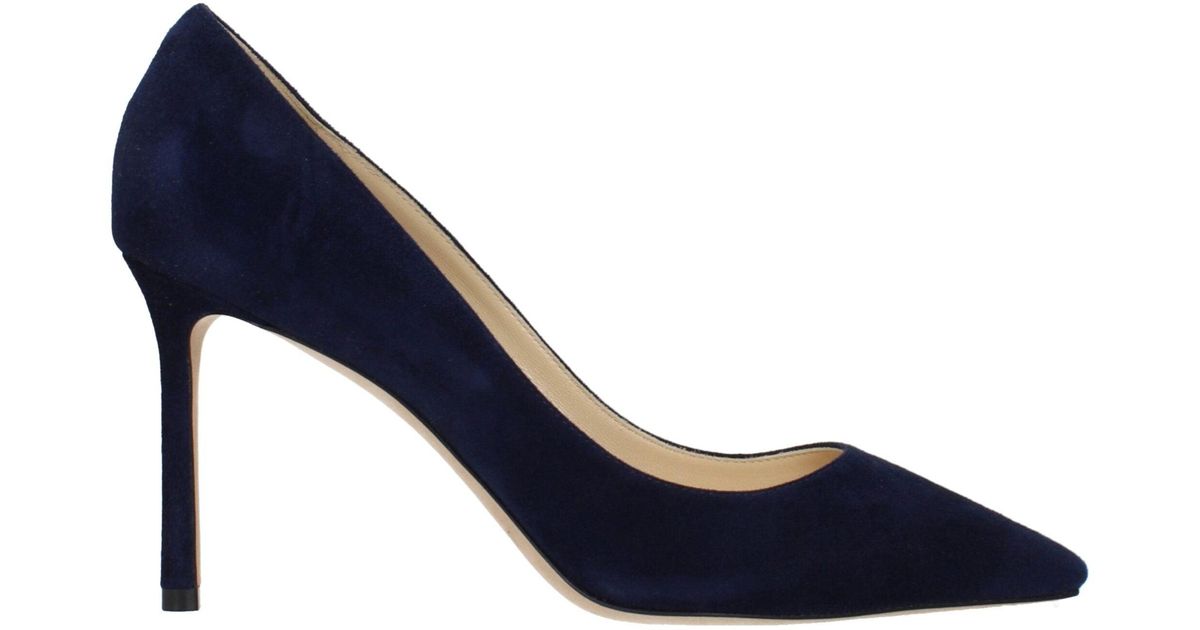 Jimmy Choo Blue Leather High Heel Pumps | Lyst UK