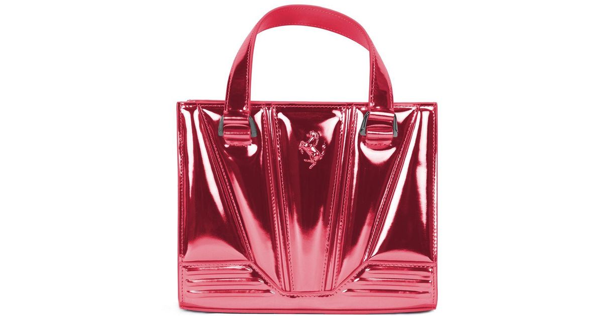 Ferrari Fuchsia Leather Handbag in Red | Lyst