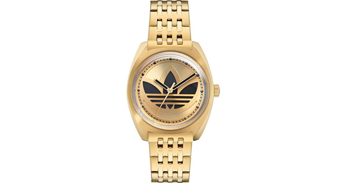 adidas Gold Stainless Steel Bracelet Watch in Metallic | Lyst UK