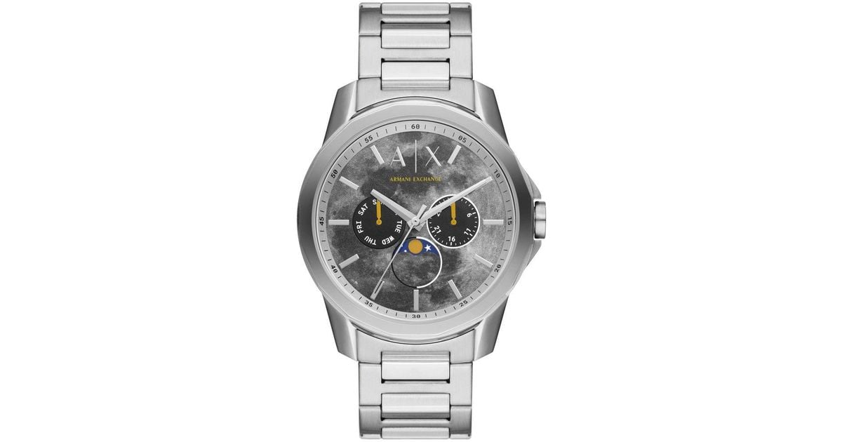 ARMANI EXCHANGE Silver Men Watch in Metallic for Men | Lyst