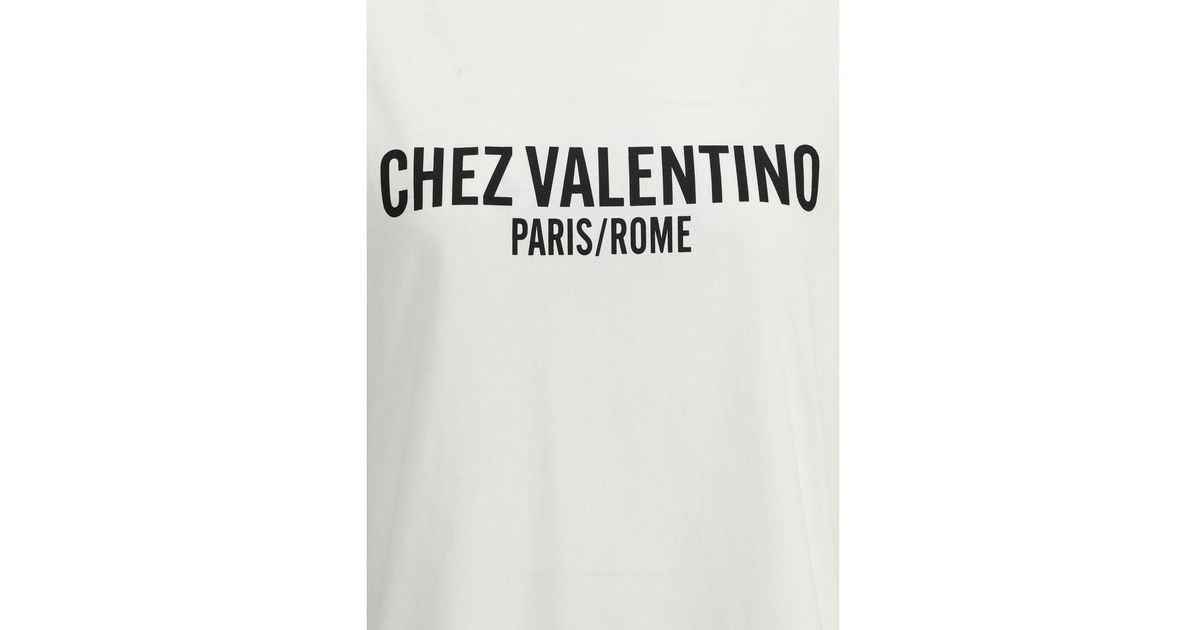 Valentino Logo's Cotton T in White | Lyst