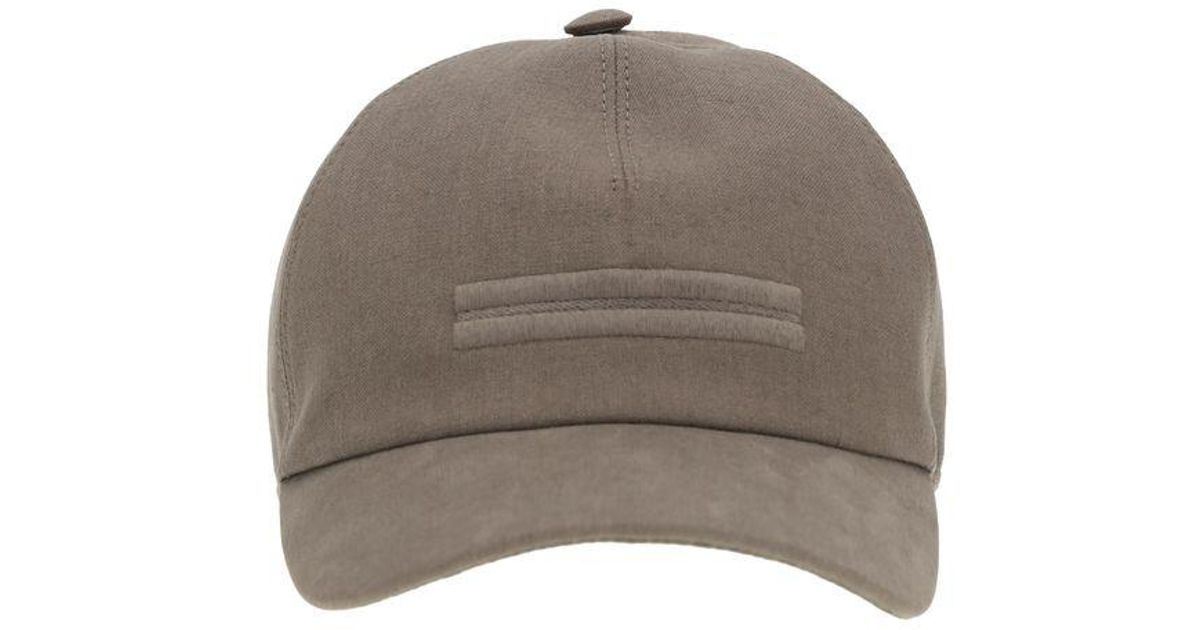ZEGNA Oasi Lino Baseball Cap in Grey for Men | Lyst UK