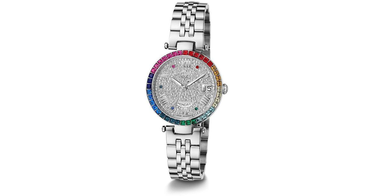 Gc Gray Stainless Steel Bracelet Watch | Lyst UK