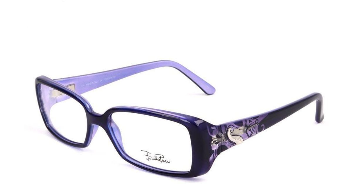 Emilio Pucci Purple Plastic Frames in Blue | Lyst UK