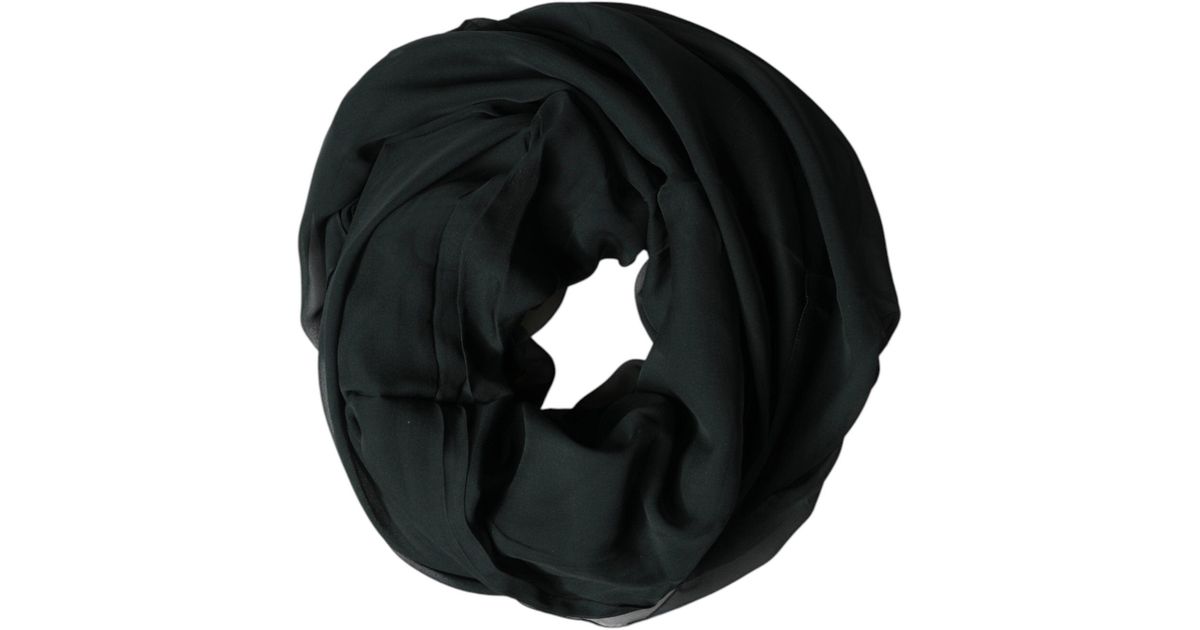 Dolce & Gabbana Stole Silk Neck Wrap Shawl Scarf in Black for Men | Lyst UK