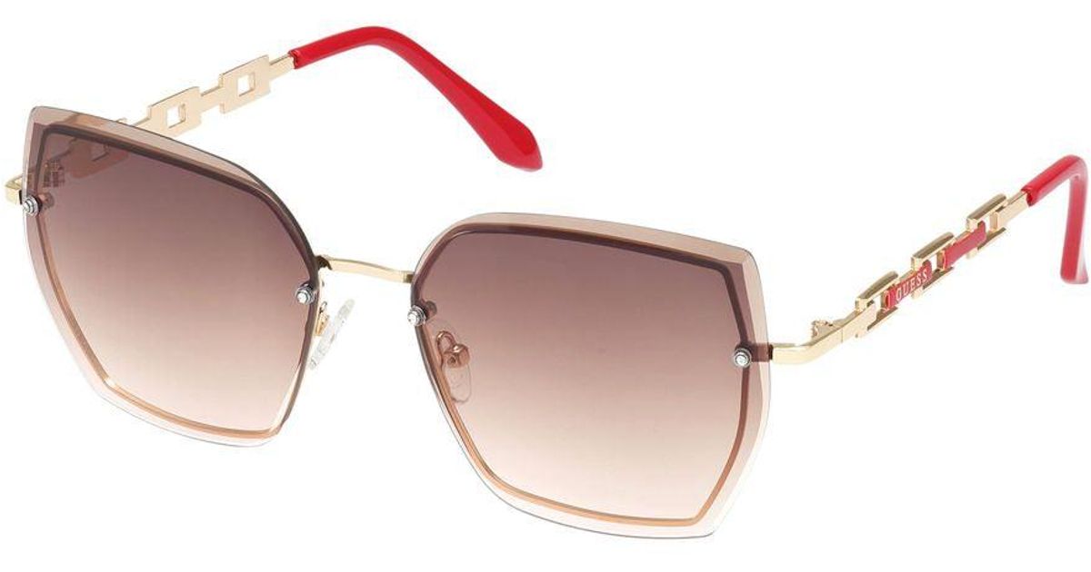 Guess Gold Metal Sunglasses in Pink | Lyst UK
