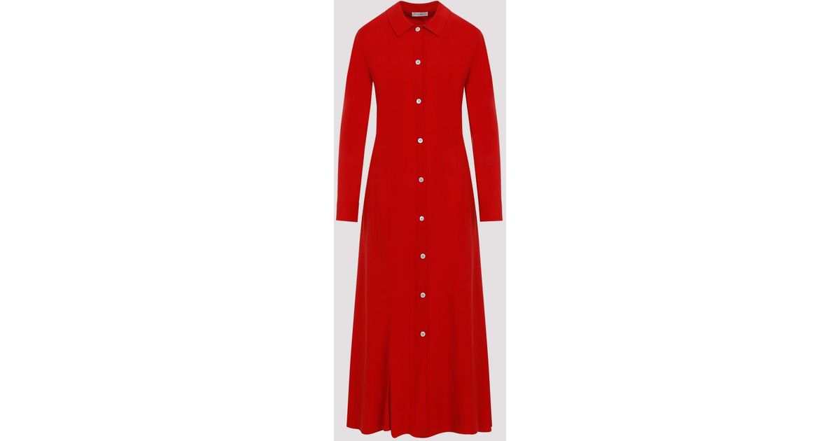 The Row Myra Dress in Red | Lyst