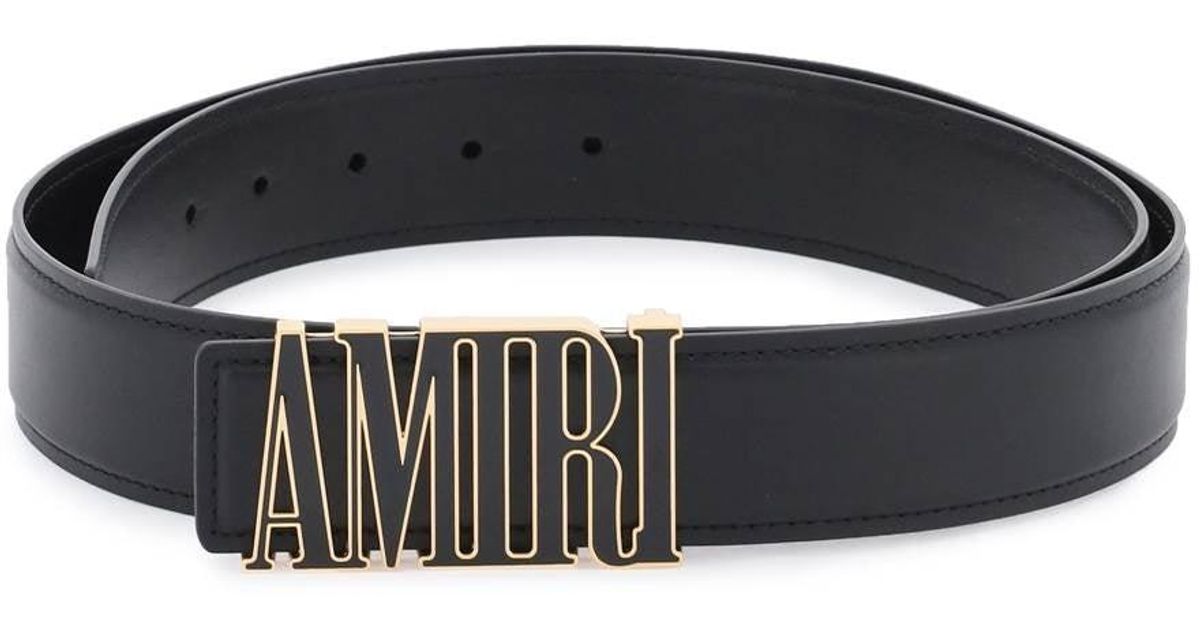 Amiri Logo Buckle Belt in Black for Men | Lyst UK
