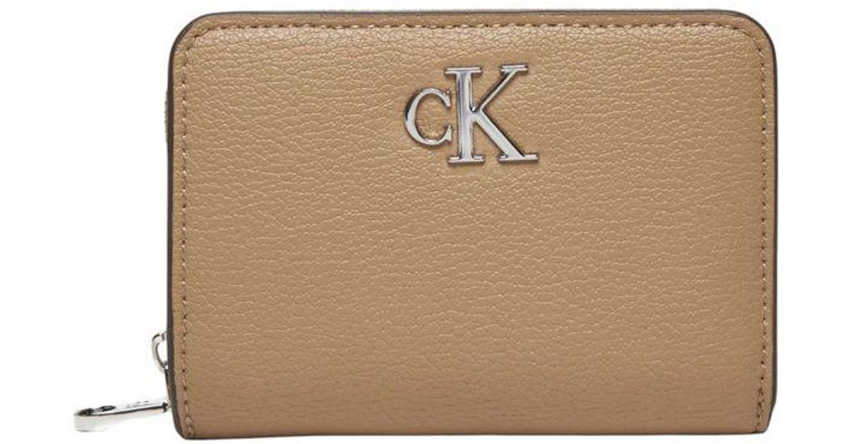 Calvin Klein Beige Recycled Polyester Wallet in Natural | Lyst UK