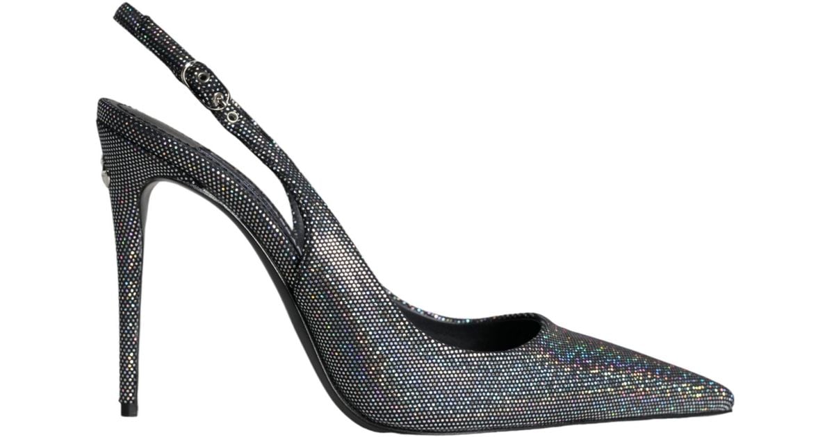Dolce & Gabbana Multicolor Leather Slingback High Heels Sandals Shoes ...