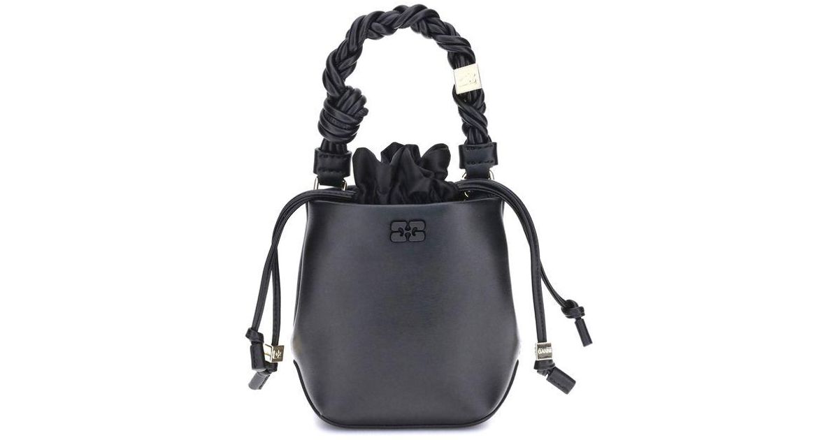 Ganni Bou Mini Bucket Bag in Black for Men | Lyst