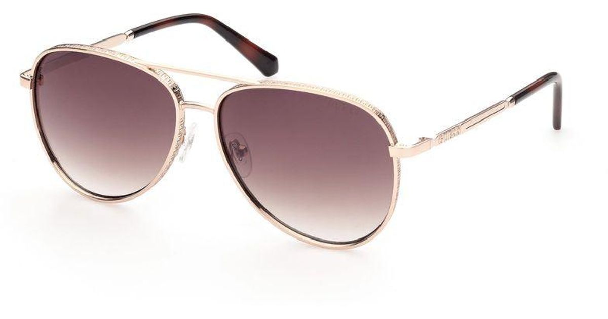 Guess Gold Metal Sunglasses in Pink for Men | Lyst UK