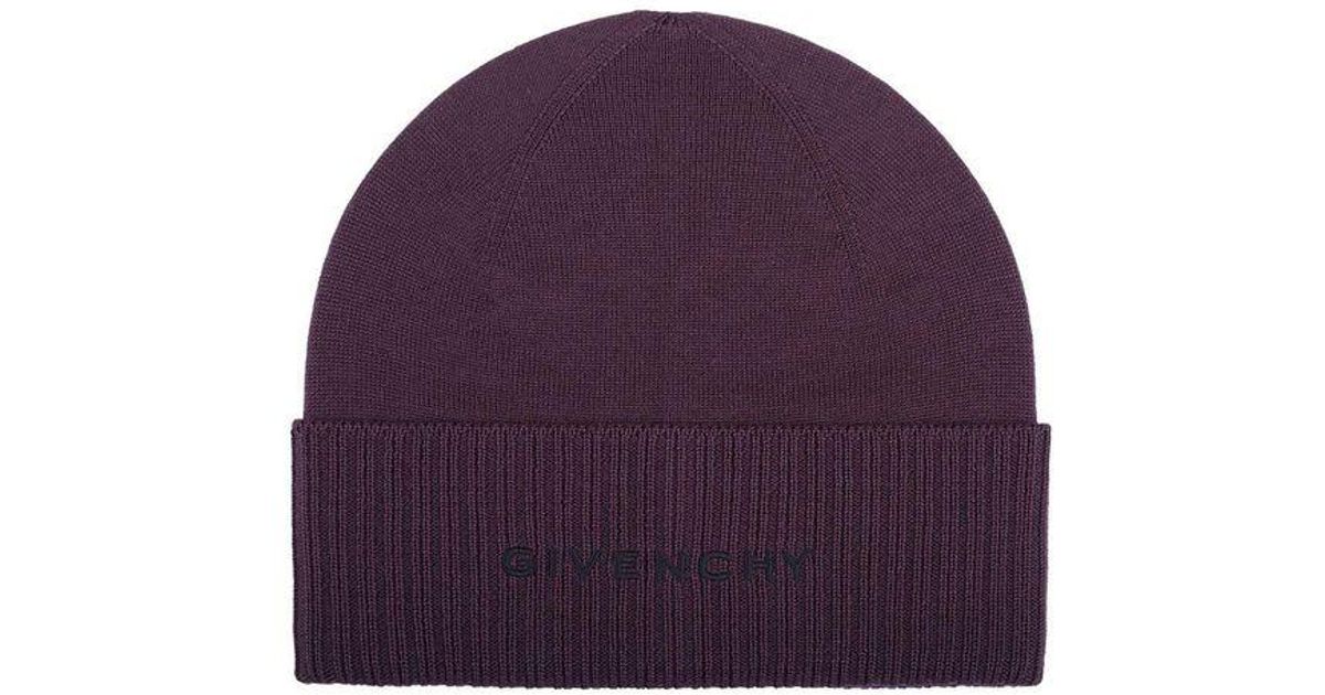 Givenchy Wool Logo Hat in Purple for Men | Lyst UK