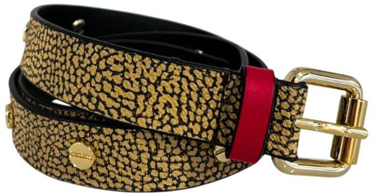 Borbonese Beige Polyvinyl Belt in Black | Lyst
