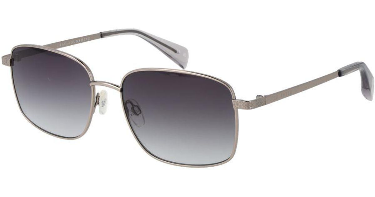 Ted Baker Gray Metal Sunglasses in Metallic | Lyst UK